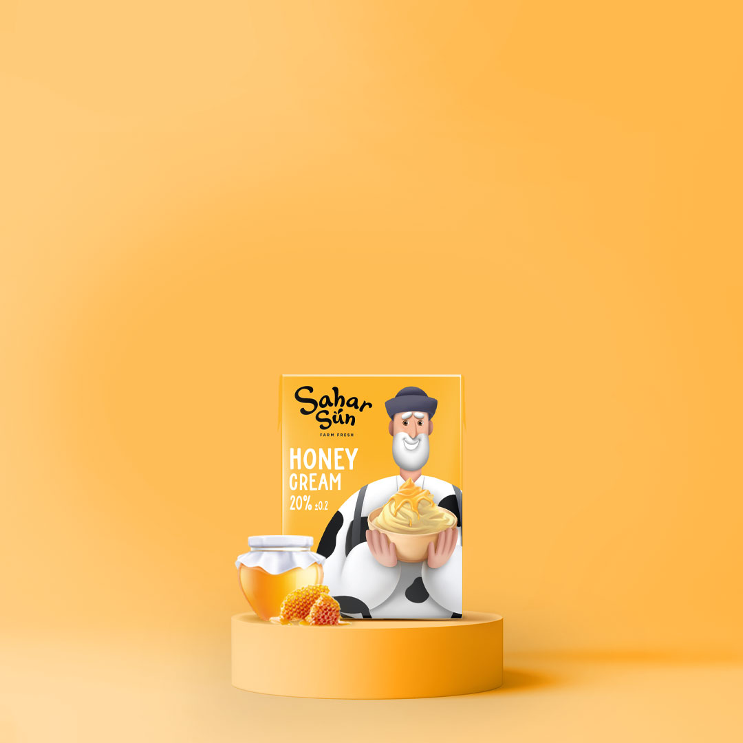 Semi Fat Honey Cream 100gr - Sahar Sun Dairy