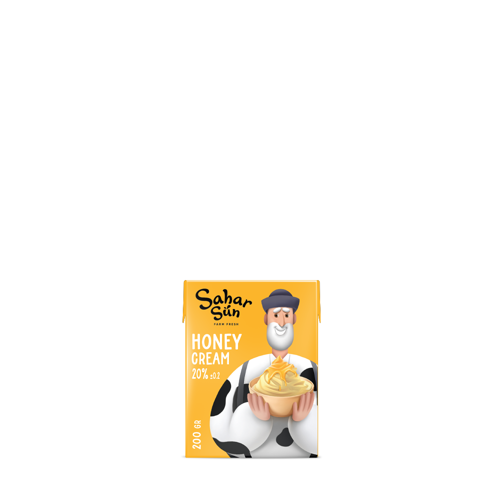 Semi Fat Honey Cream 200gr - Sahar Sun Dairy