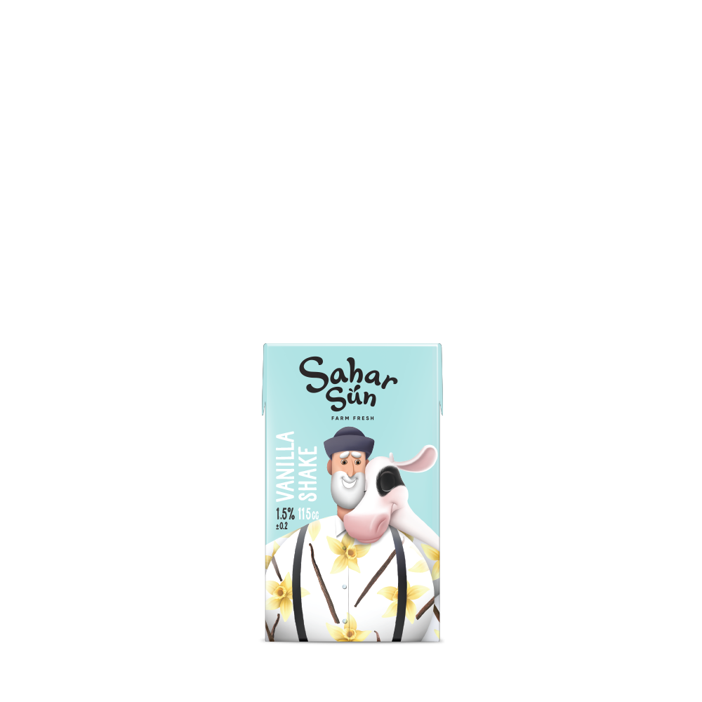 Vanilla shake enriched with vitamin A & D3 - Sahar Sun Dairy