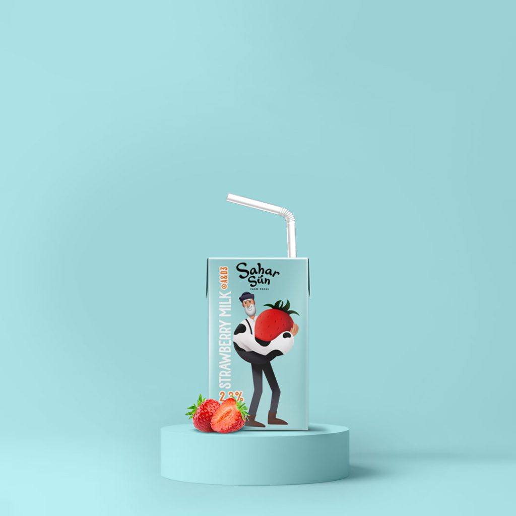 SAMI FAT STRAWBERRY MILK 125 CC - Sahar Sun Dairy