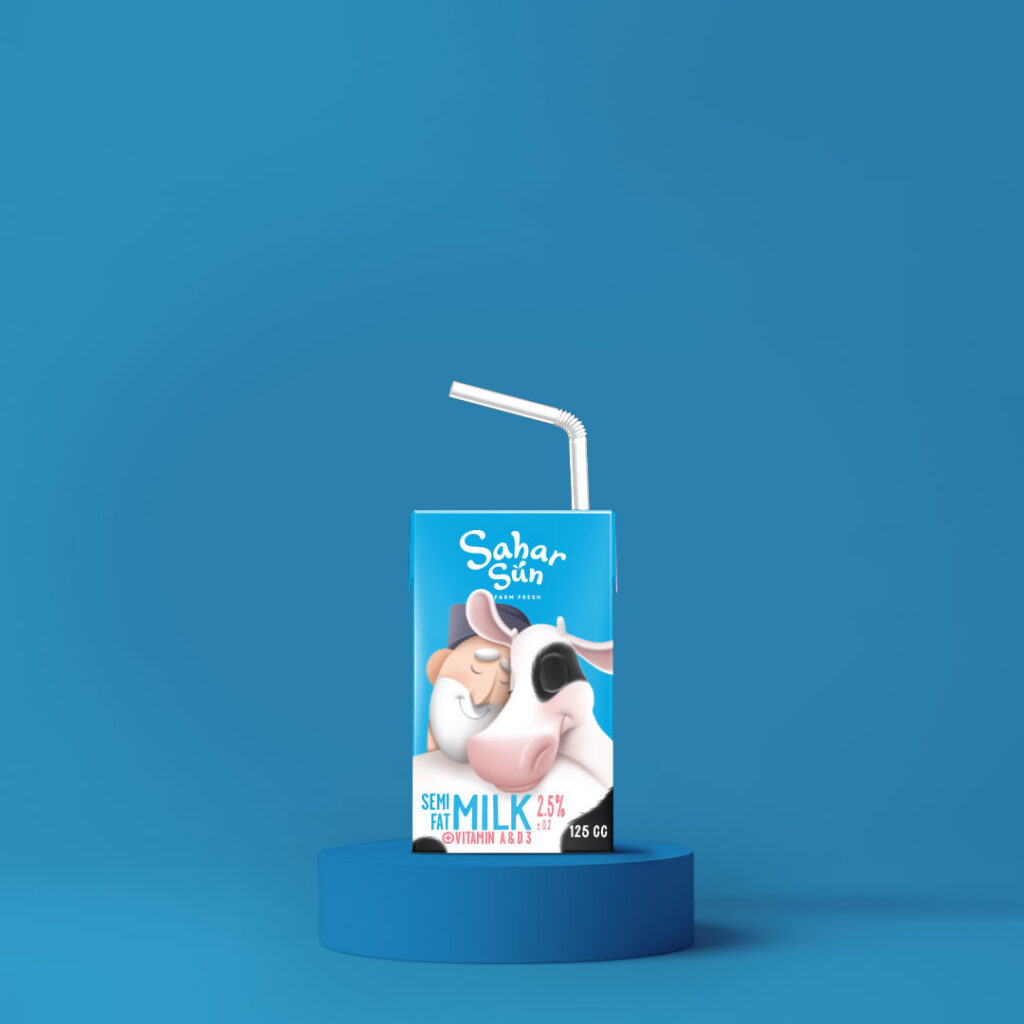 Semi Fat Milk 125cc - Sahar Sun Dairy